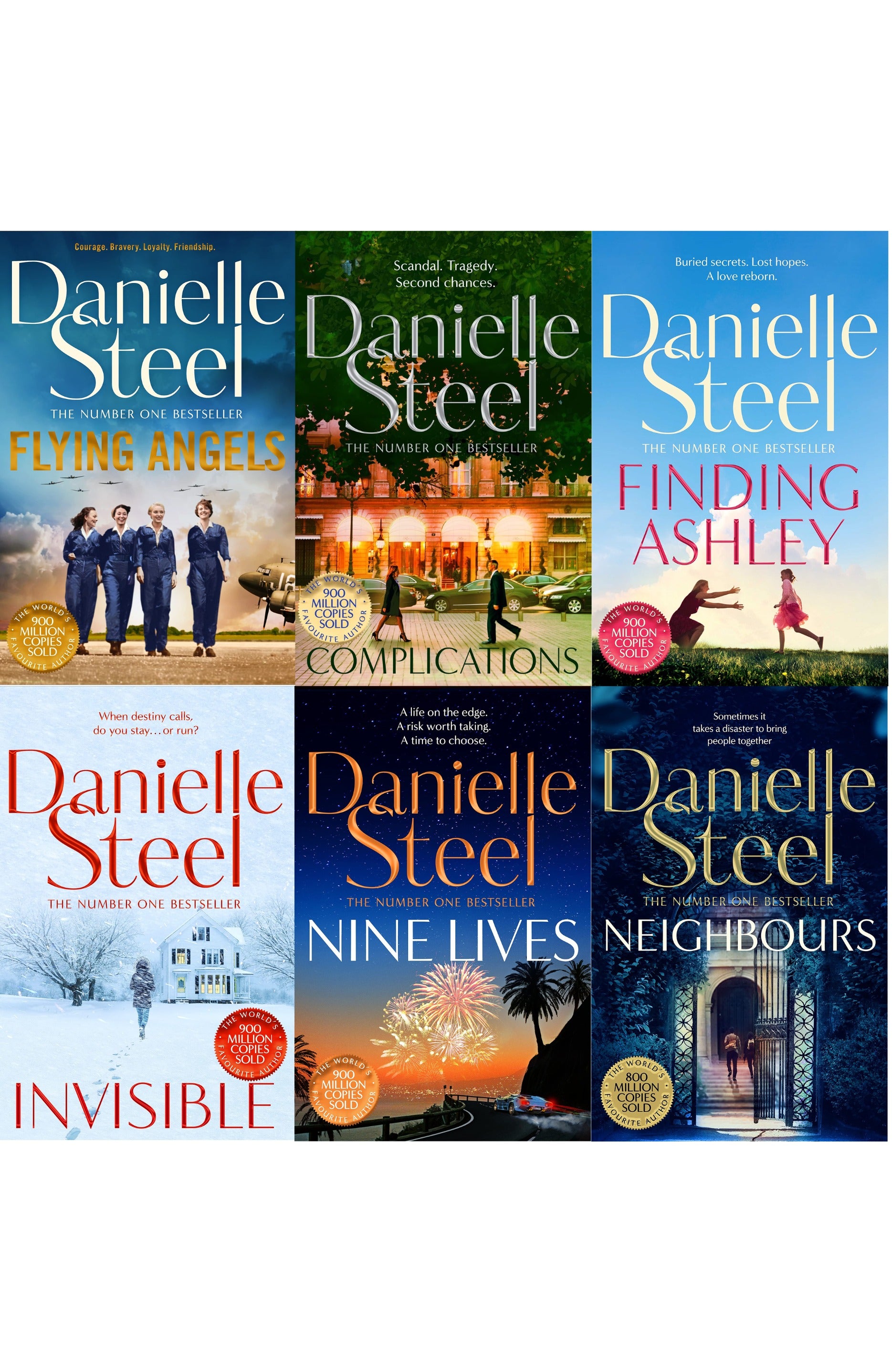 Danielle Steel X6/Flying Angels/Invisible/Finding Ashley/Neighbours/Ni ...